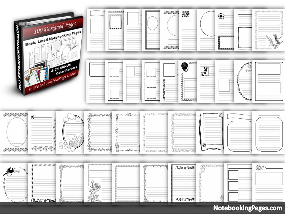 A-Z Notebooking Pages - NotebookingPages.com