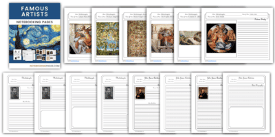 Famous Artists & Picture Study Notebooking Pages - NotebookingPages.com