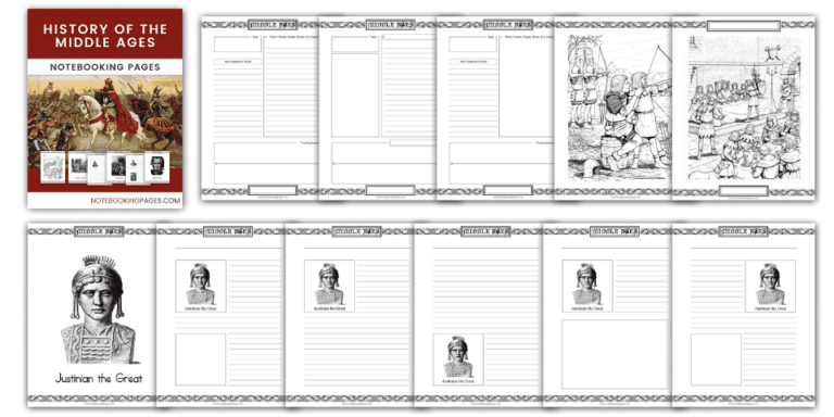 History of the Middle Ages Notebooking Pages - NotebookingPages.com