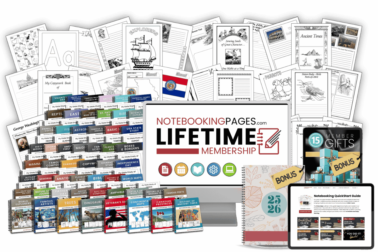 Basic Lined Notebooking Pages - NotebookingPages.com