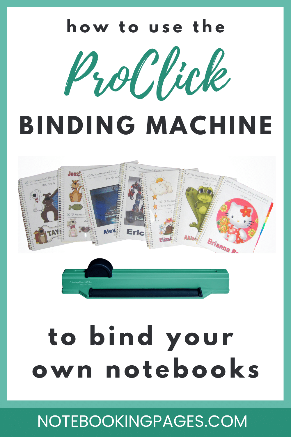 How to use the ProClick Binding Machine to bind your own notebooks ...
