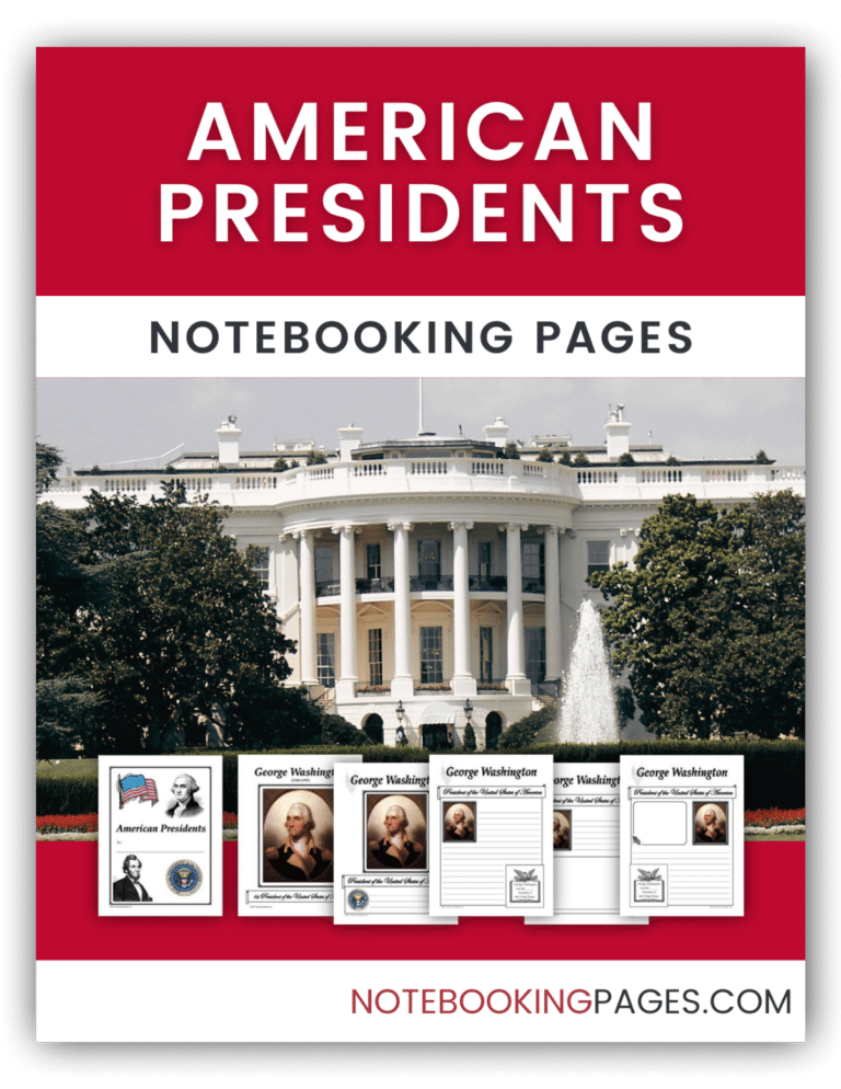 American Presidents Notebooking Pages - NotebookingPages.com