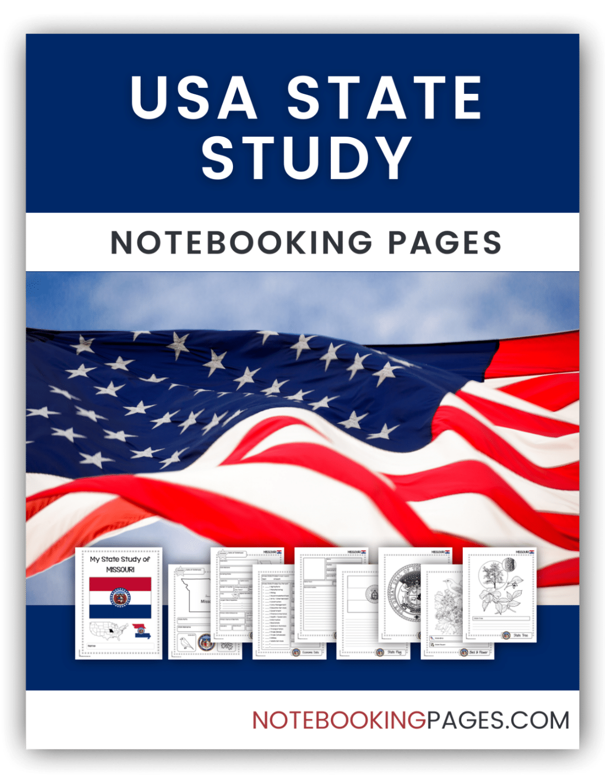 USA State Study Notebooking Pages - NotebookingPages.com