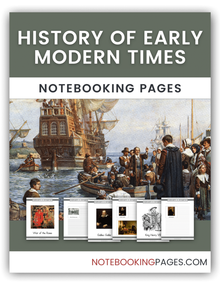 History of Early Modern Times Notebooking Pages - NotebookingPages.com