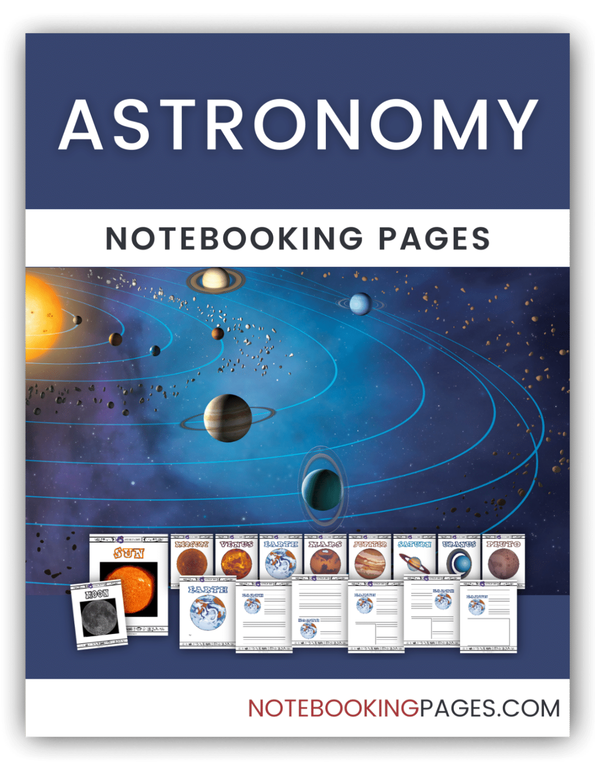 Astronomy Notebooking Pages - NotebookingPages.com
